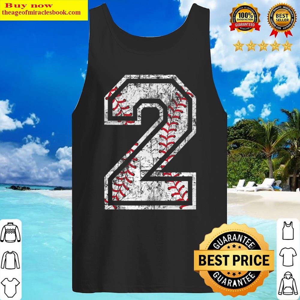 Baseball Jersey Number 2 Vintage Distressed Shirt, Hoodie, Tank Top ...
