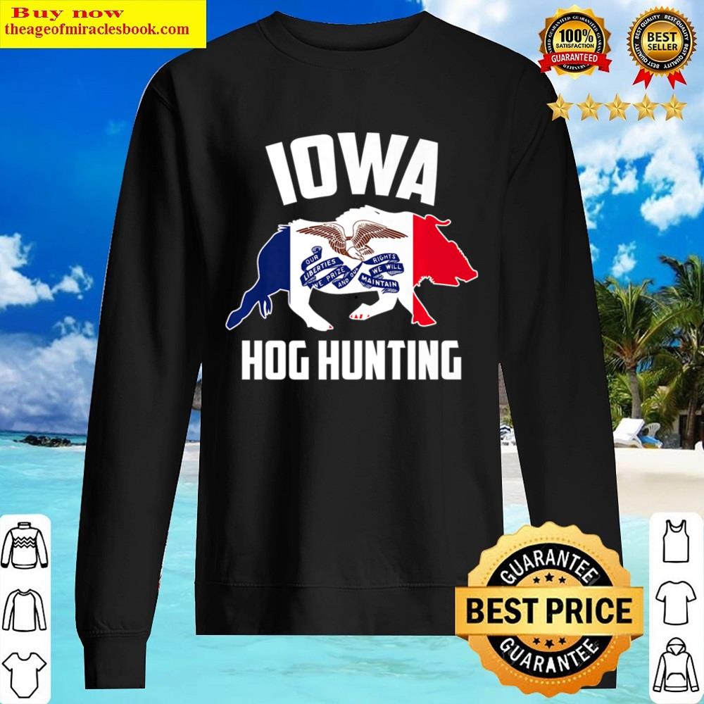 Iowa Hog Hunting Pig Wild Boars Boar Hog Hunter Flag Shirt