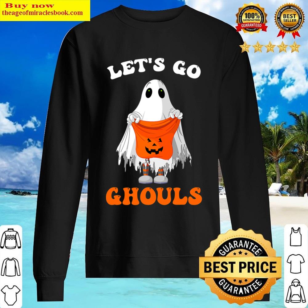 Let's Go Ghouls Halloween Ghost Outfit Costume Retro Groovy Shirt