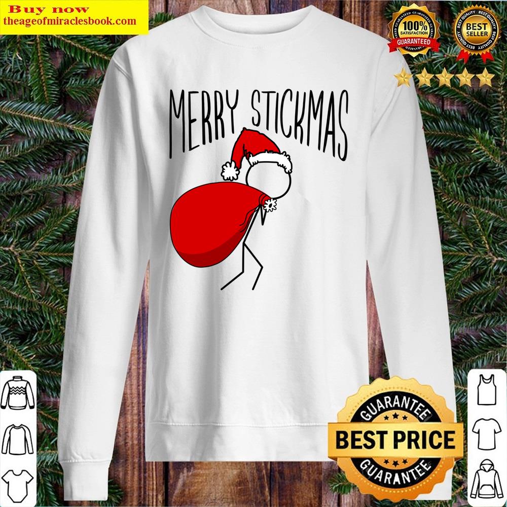 Merry Stickmas Santa Stickman Christmas Bag Of Toys! Shirt