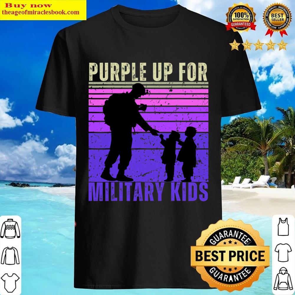 Purple Up For Military Kids Month Of The Military Child Shirt