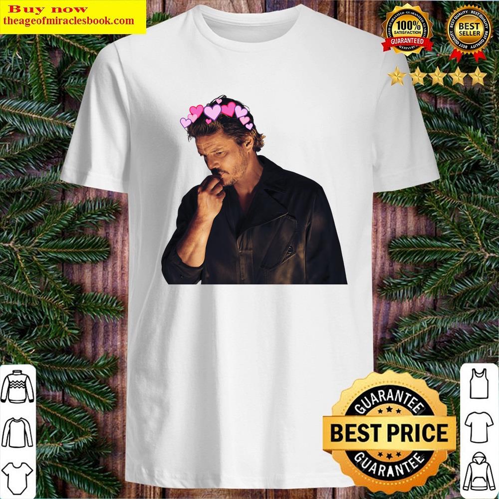 Pedro Pascal Pink Hearts Crown Cute Shirt, Hoodie, Tank Top, Unisex Sweater