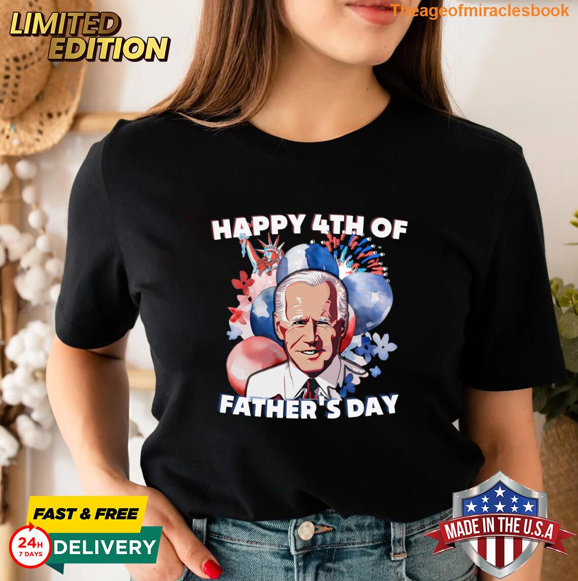 Appealing Funny Joe Biden 4th Of July Confused Father\'s Day Printed T ...