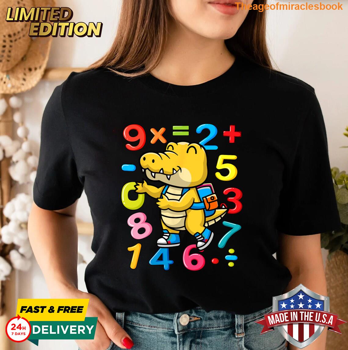 Maths Day Kids Maths Day Costume Numbers Math Funny T-shirt