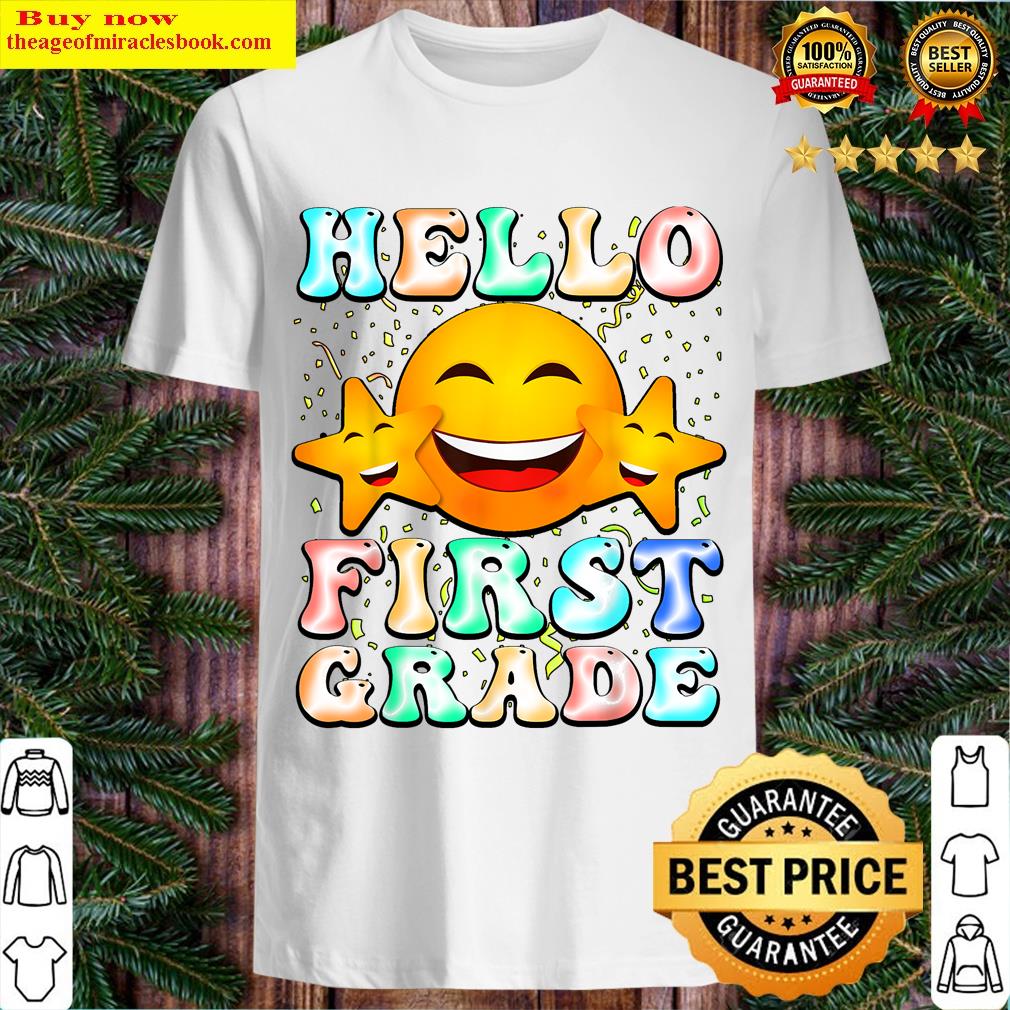 Hello First Grade Retro Smile Team 1st Grade Back To School T-shirt