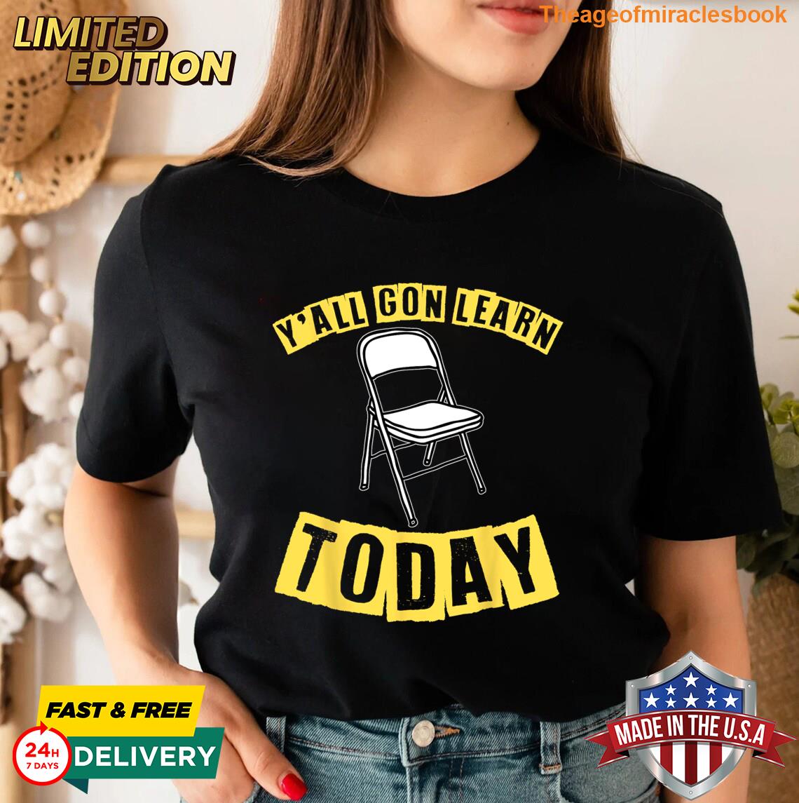 Funny Video Viral Folding Chair Alabama Meme Boat Brawl T-shirt