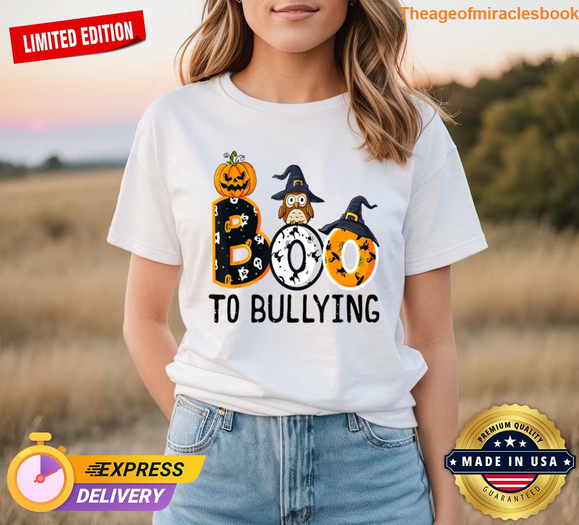 Boo To Bullying Orange Unity Day Anti Bullying Halloween T-shirt