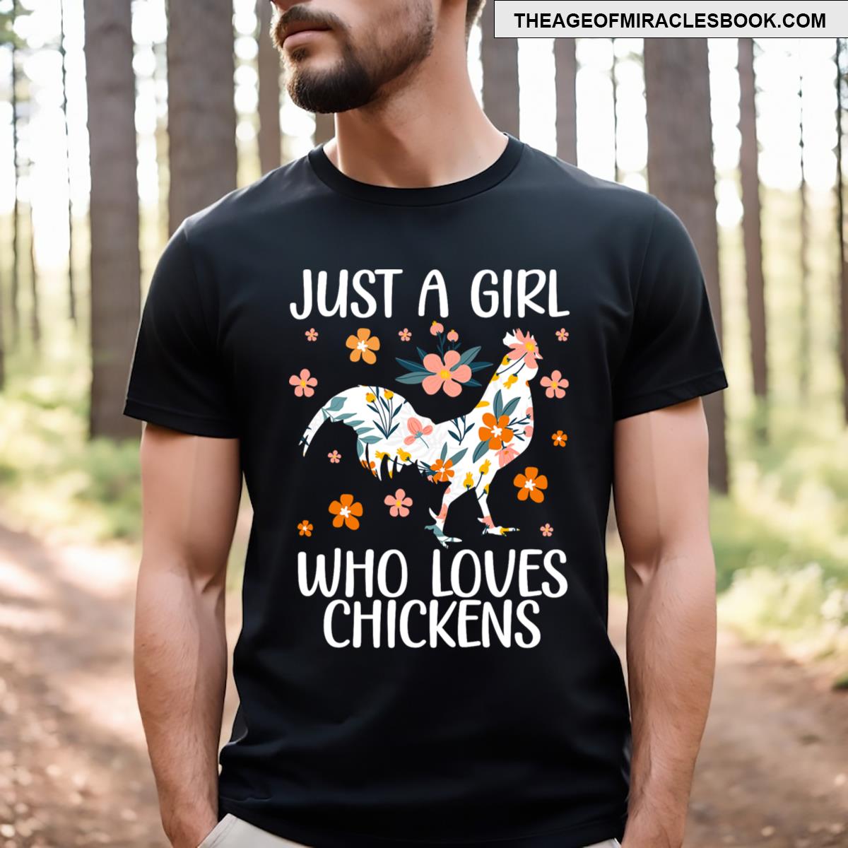 Funny Chicken Art For Girls Chick Flock Chicken Farmer T-shirt