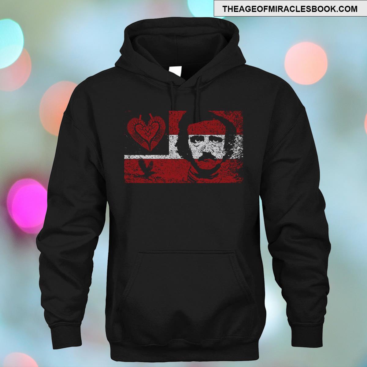 Dark Version Poe Flag Design Modern Edgar Allan Poe T-shirt