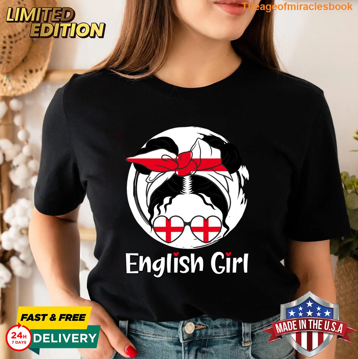 English Little Girl England Flag England Girls T-shirt