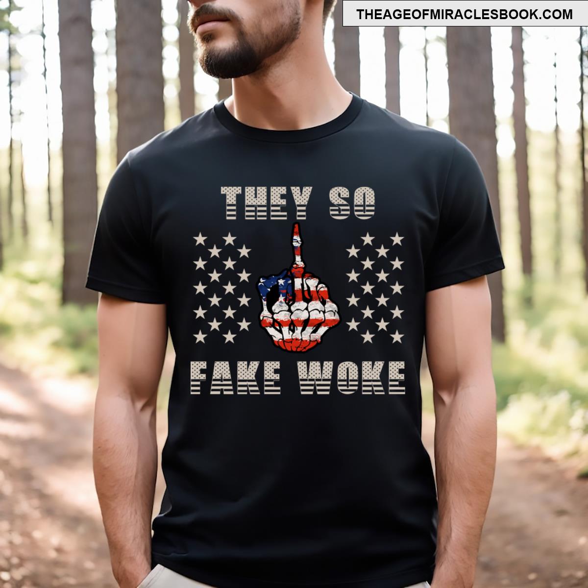 Fake Woke Middle Finger T-shirt