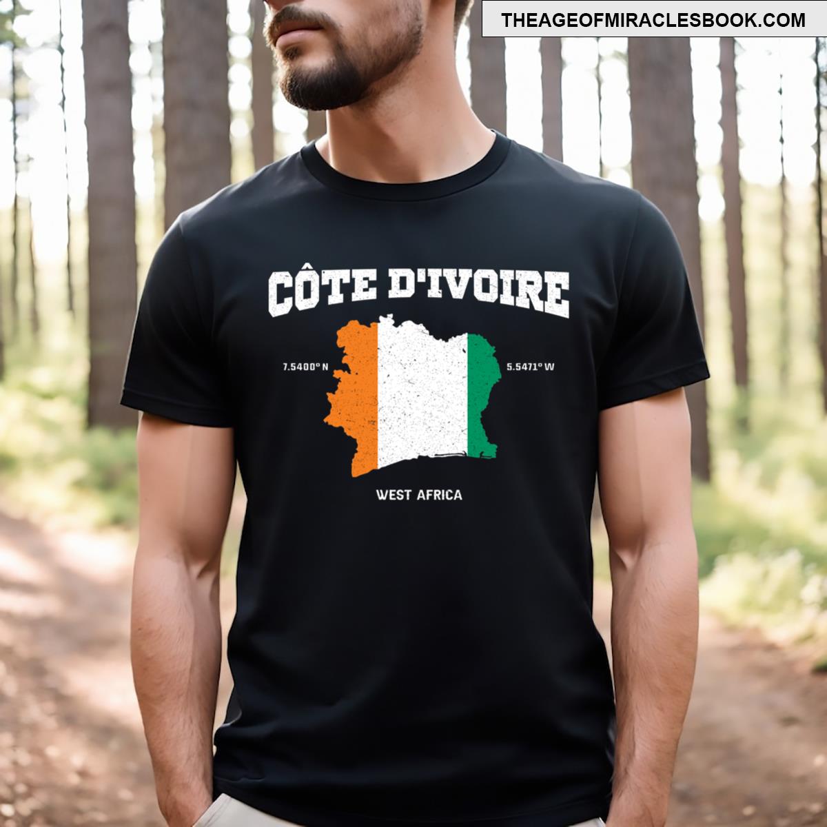 Ivorian Flag And Map Cote D\'ivoire Coordinates Ivory Coast Location T ...