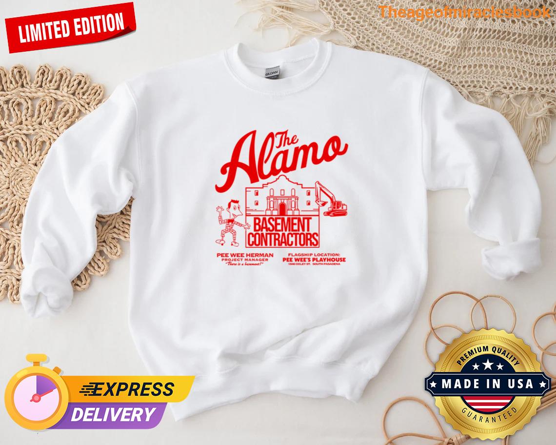 Pee Wee Herman\'s Alamo Basement Contractors T-shirt