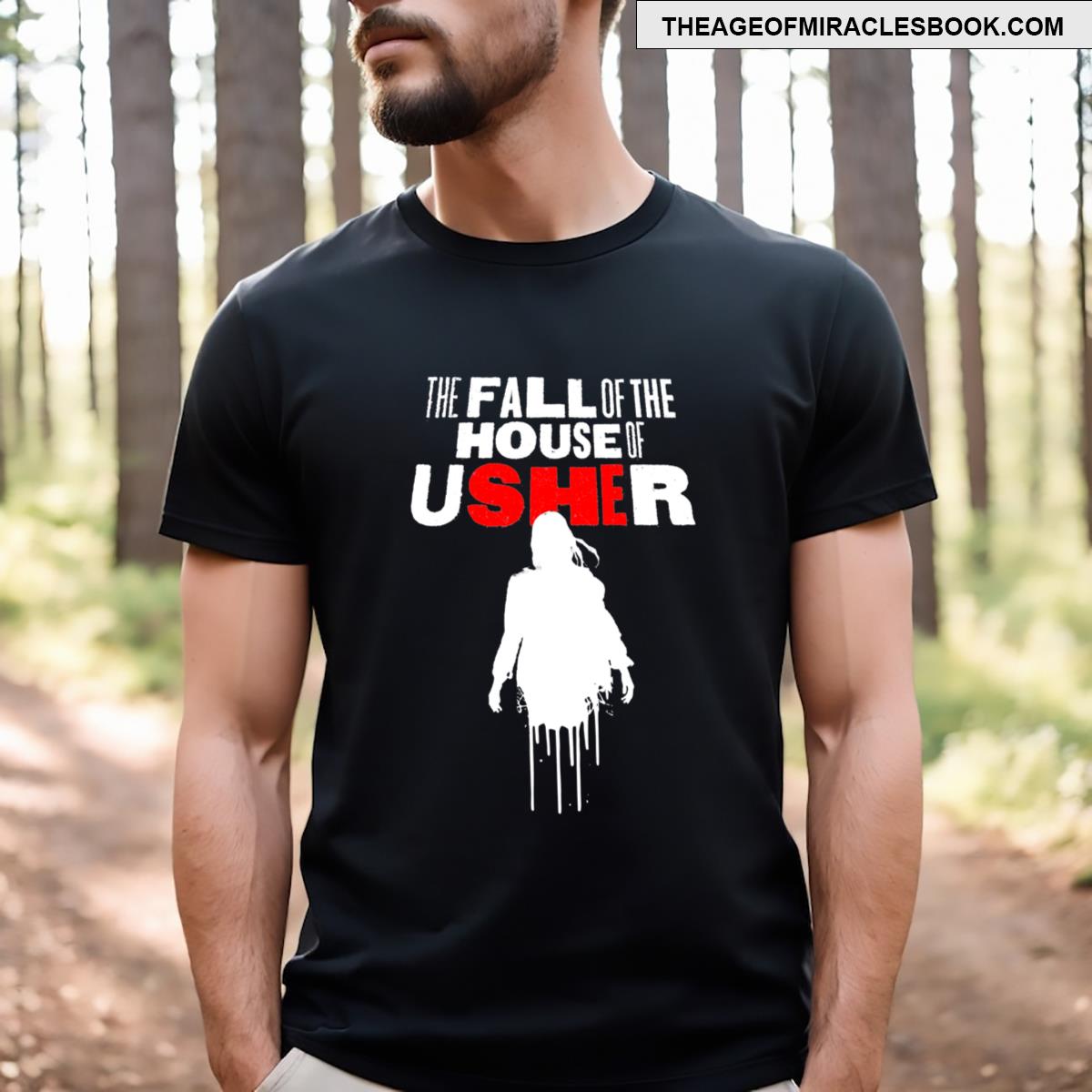The Fall Of The House Of Usher Carla Gugino Skull Mask T-shirt
