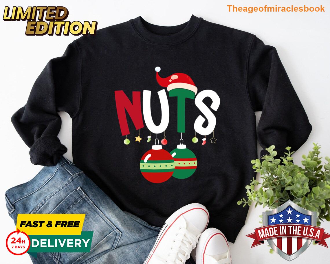 Nuts And Chest Christmas Matching Couples Chestnuts Funny T-shirt