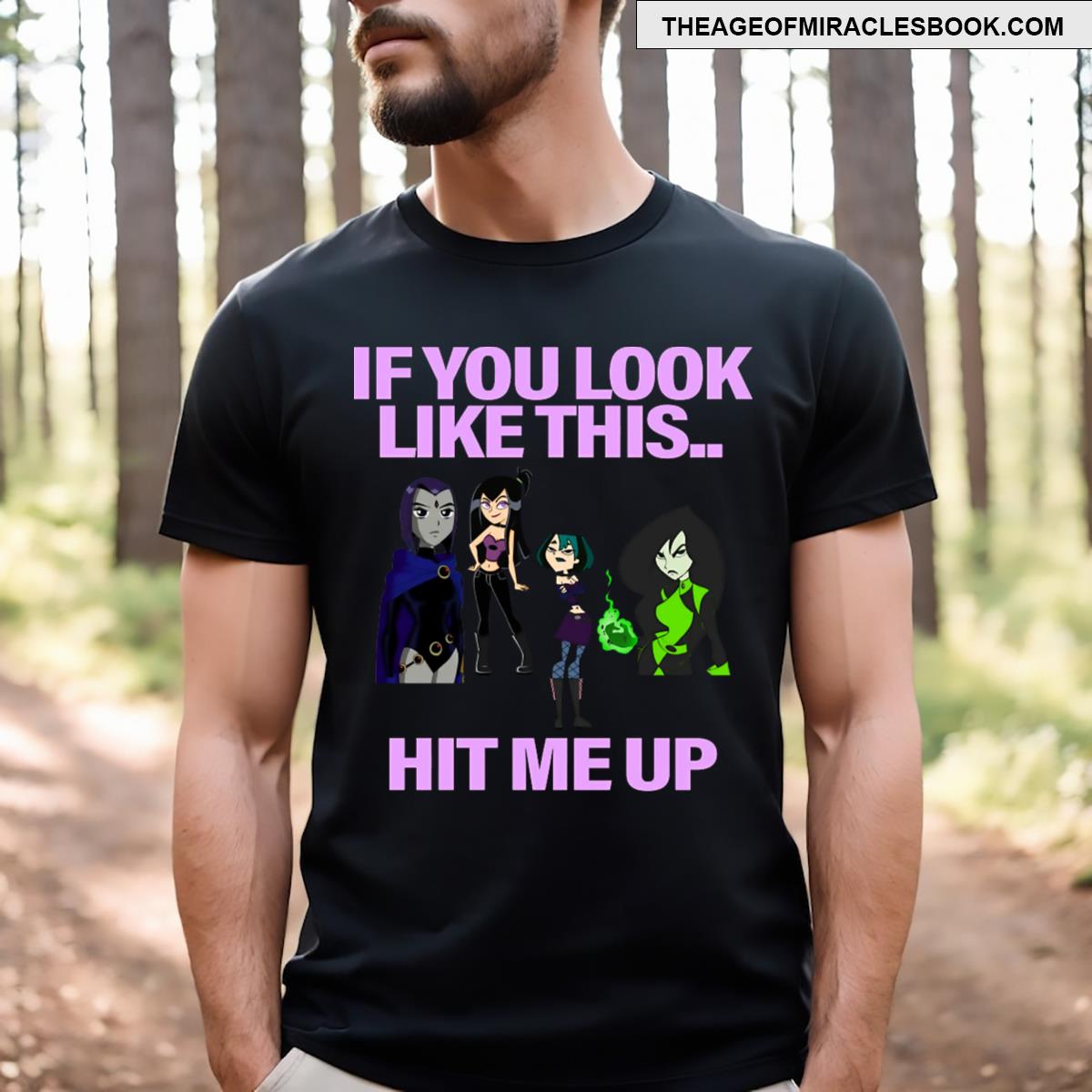 If You Look Like This Hit Me Up Cartoon T-shirt