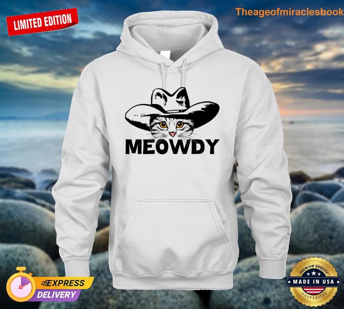 Meowdy Funny Mashup Between Meow And Howdy Cat Meme T-shirt