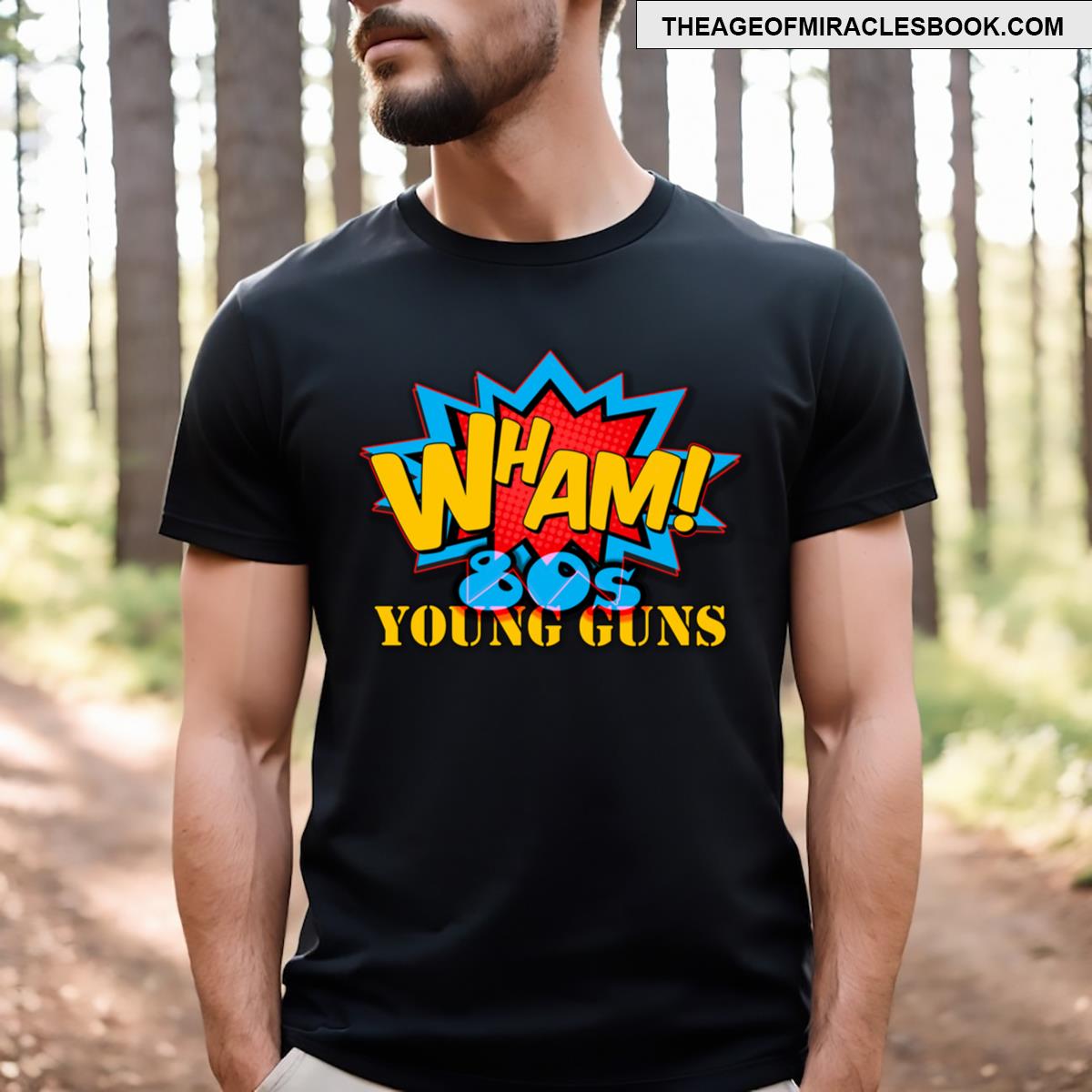 British 20th Century Culture Icon V10d Wham! Young Guns T-shirt