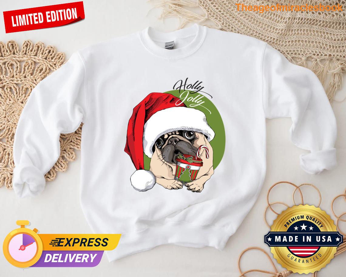 Holly Jolly Christmas Pug Bliss T-shirt