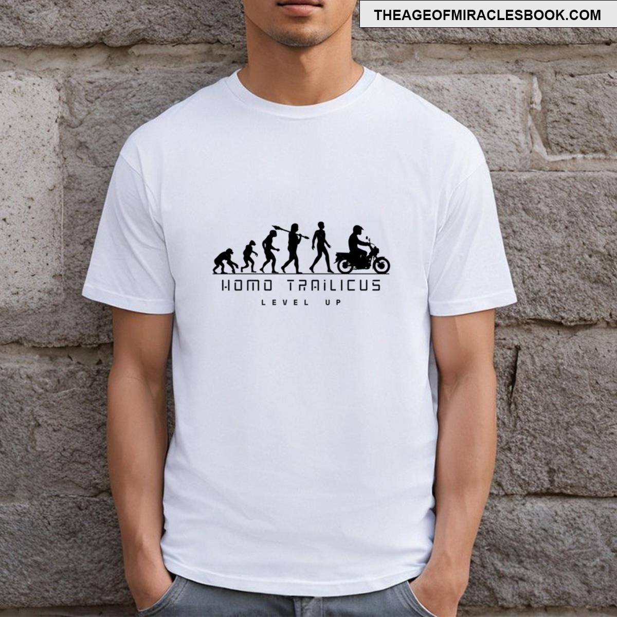 Human Evolution To Trail T-shirt