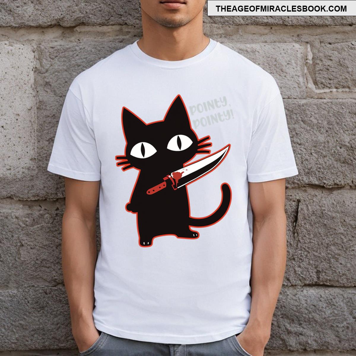 Naughty Kitty Pointy Pointy Funny Cat T-shirt
