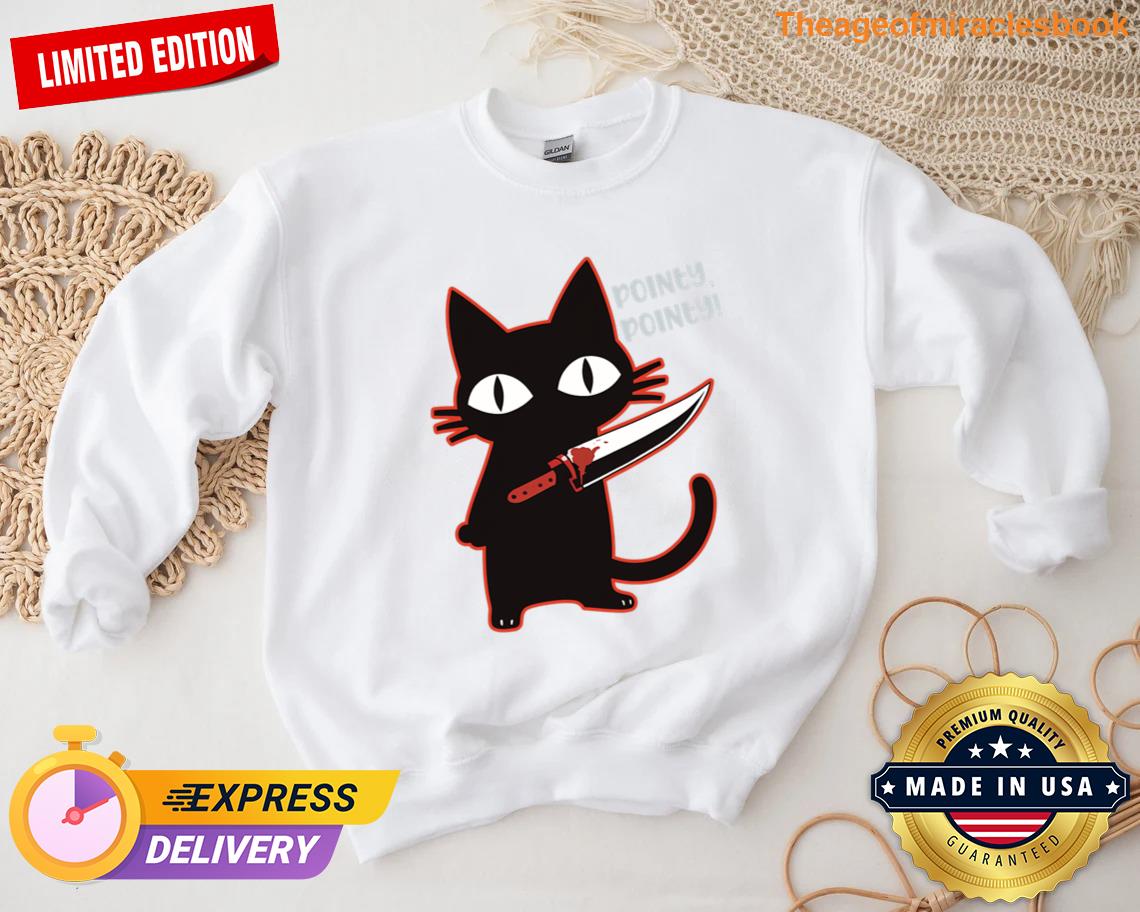 Naughty Kitty Pointy Pointy Funny Cat T-shirt