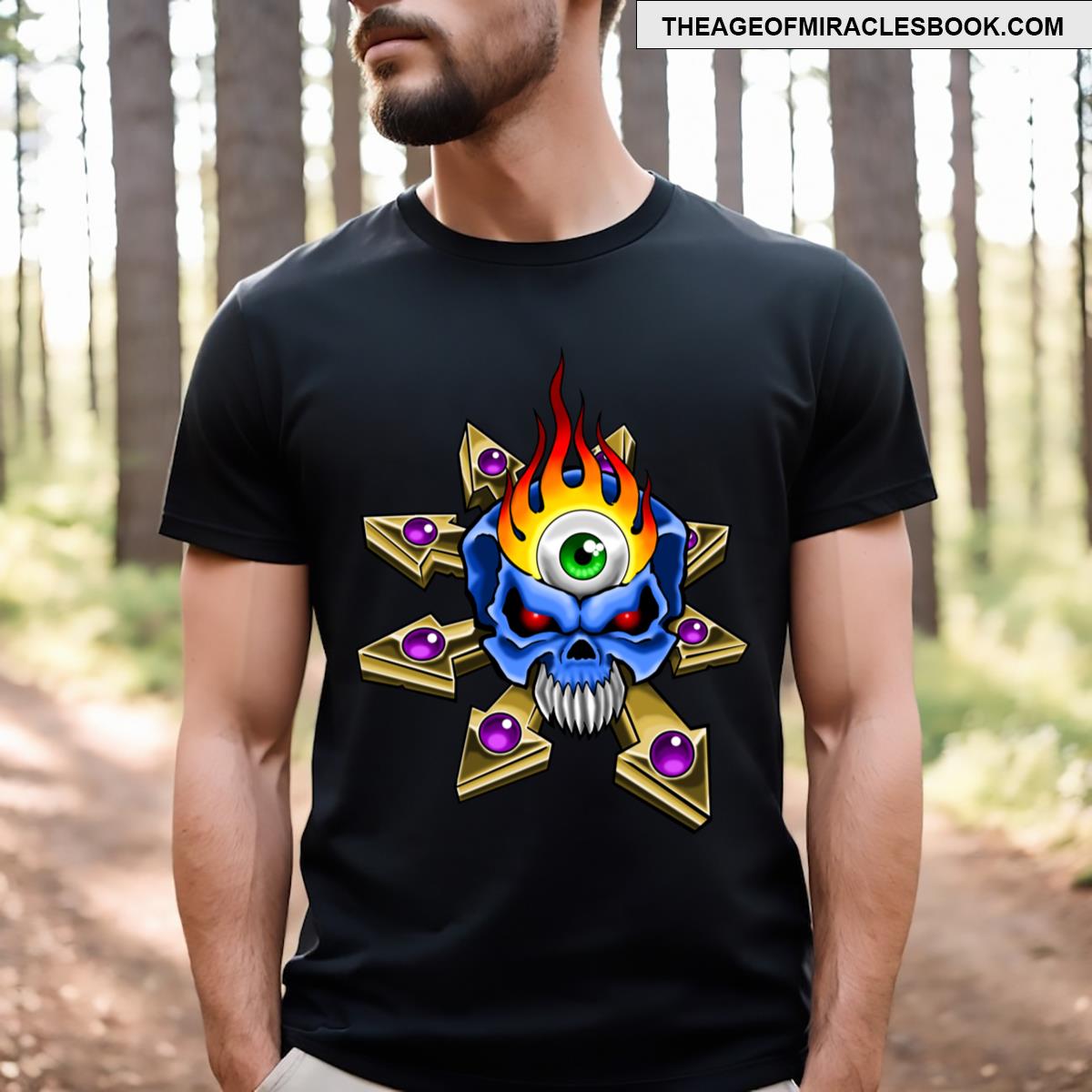 Chaos Skull Official Biofx Brand Tattoo T-shirt