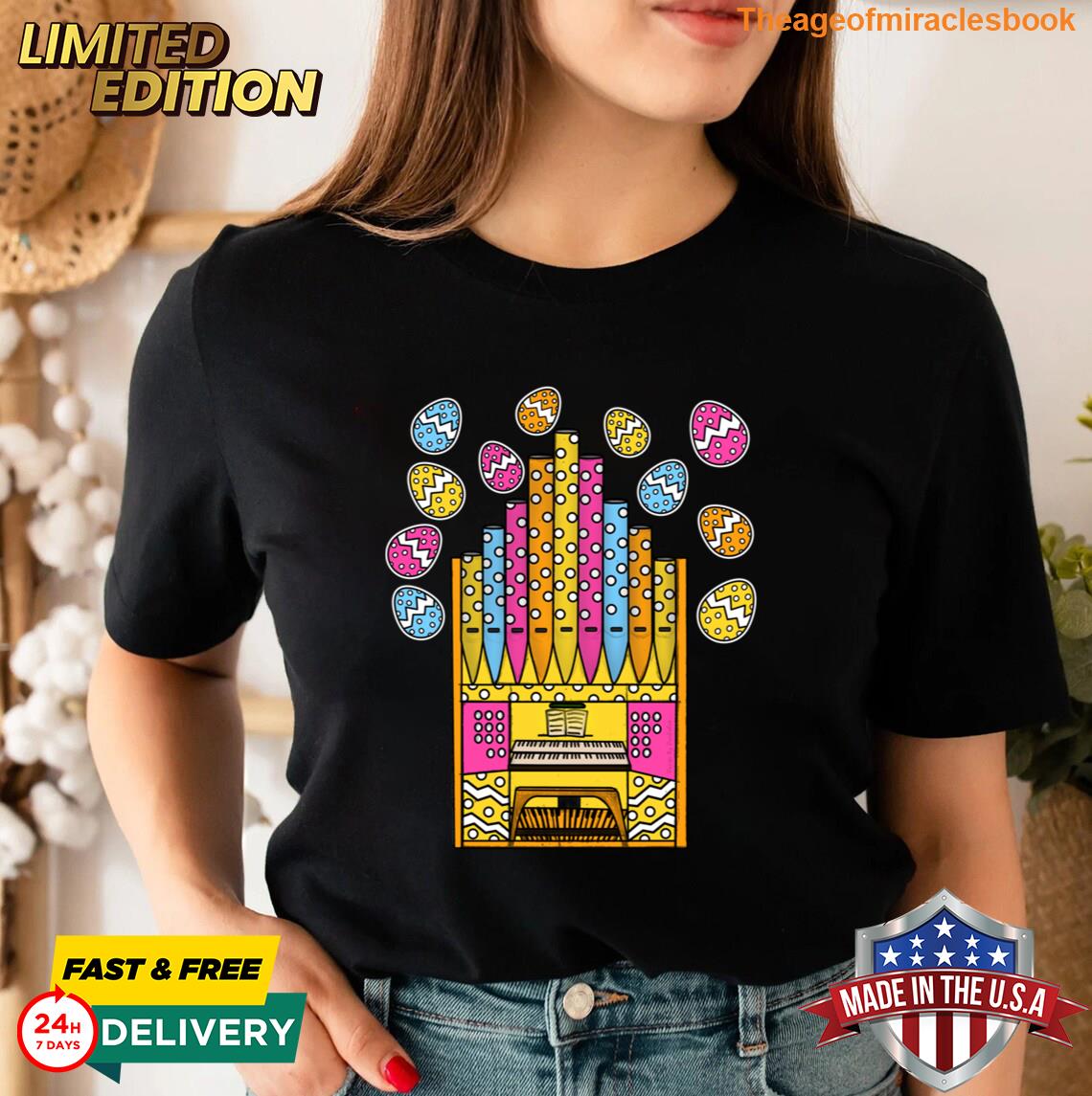 Easter Church Organ Organist T-shirt