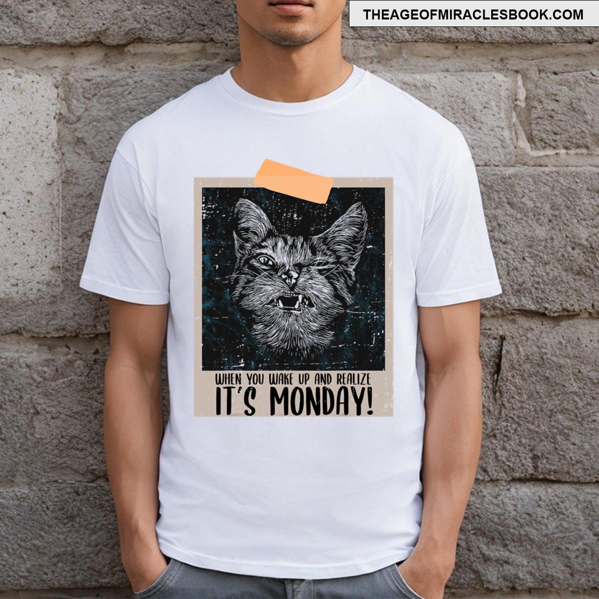 Funny Monday Workdays Quotes For Cat Persons T-shirt