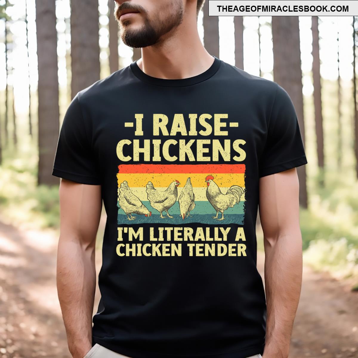 Cool Chicken Tender Art For Men Poultry Chicken Farmer T-shirt