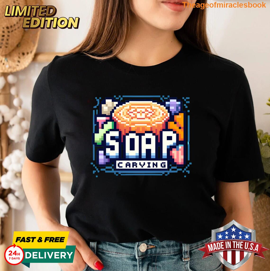 Soap Carving Pixel Art Retro T-shirt