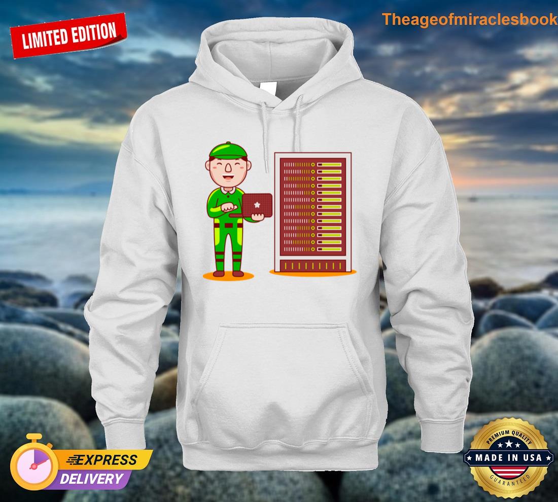 Cute Network Engineer Cartoon T-shirt