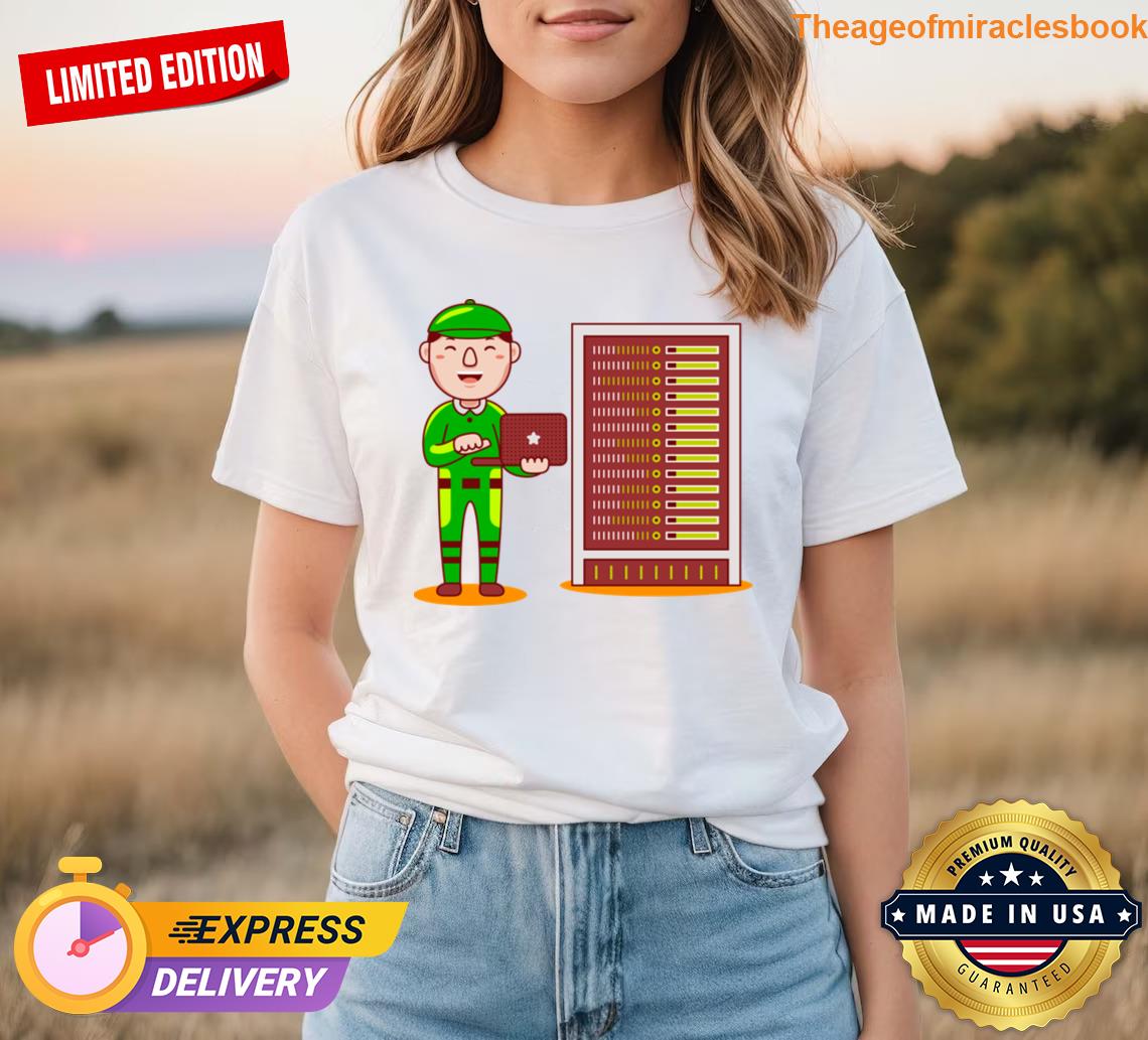 Cute Network Engineer Cartoon T-shirt