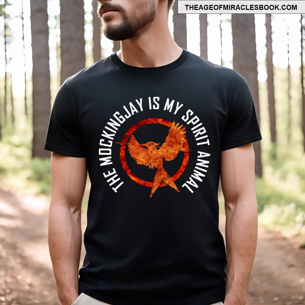 Hunger Games Mockingjay Movie Book Adaptation Spirit Animal Slogan T-shirt