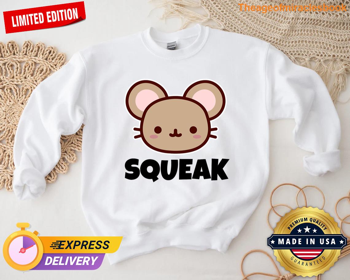 Squeak Cute Childrens Mice For Kids Cartoon Mouse Face T-shirt