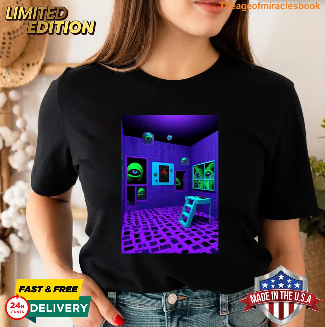 Dreamcore Cartoon Blue Room Oddcore T-shirt