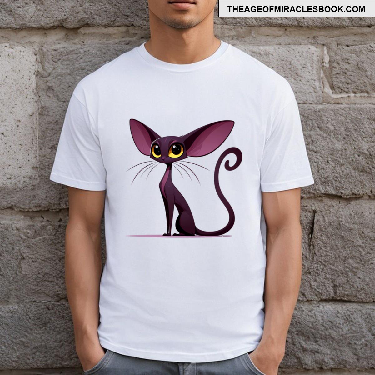 Mystique Feline The Enigmatic Cartoon Cat T-shirt