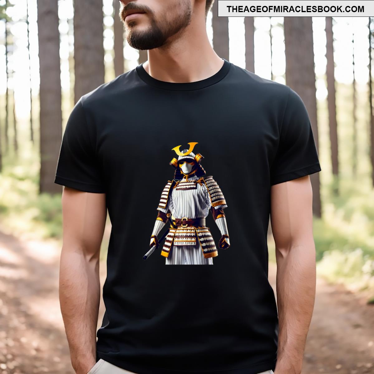 Samurai Baseball Superhero San Diego Padres T-shirt
