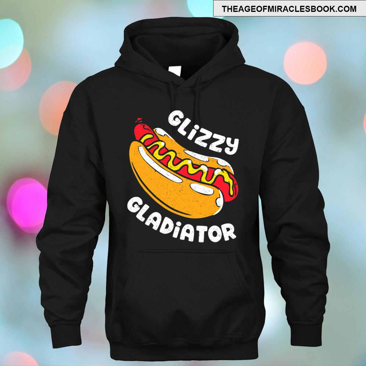 Glizzy Gladiator Hot Dog Pun Meme Gobble Hotdog Gobbler T-shirt