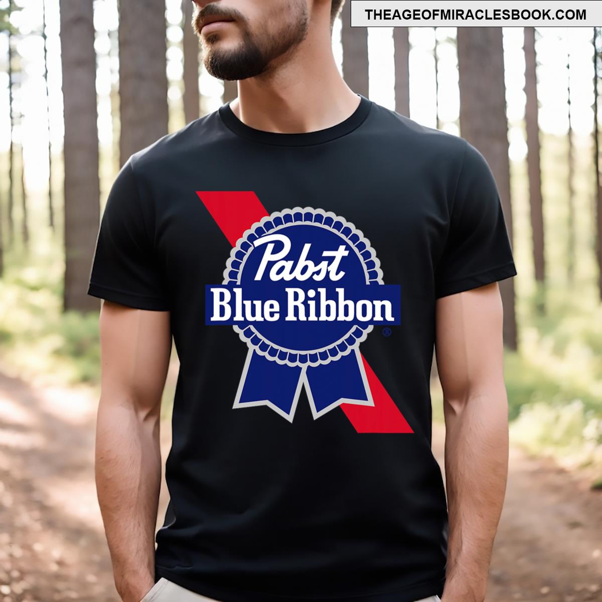 Pabst Blue Ribbon Vintage Logo Authentically Licensed T-shirt