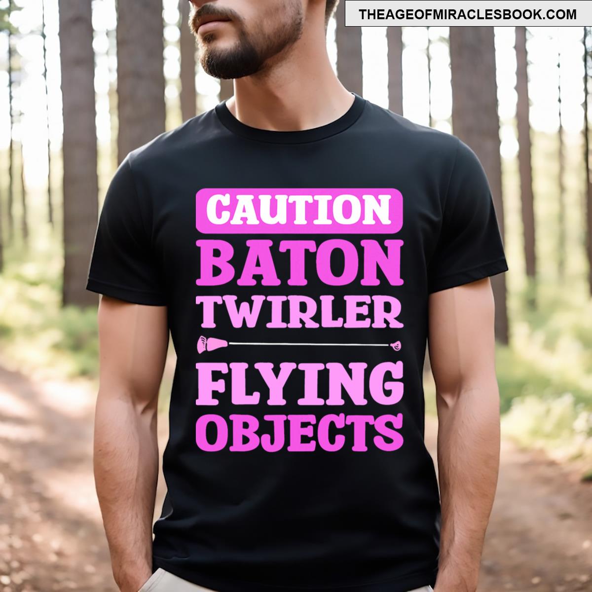 Baton Twirling Caution Baton Twirler Flying Objects Essential T-shirt