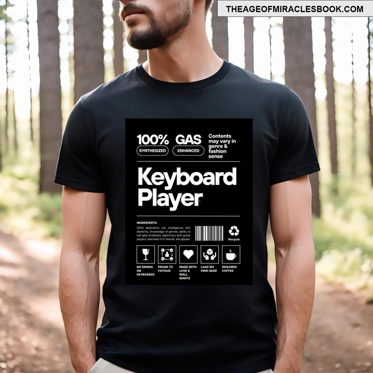 Keyboard Player Care Instructions T-shirt