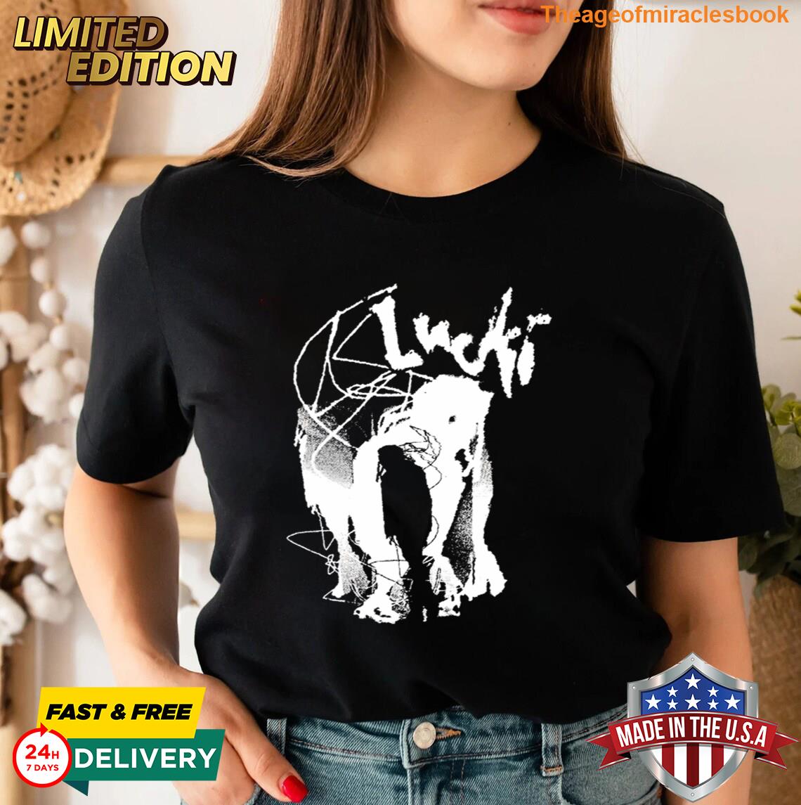 Lucki Shadow Tour Hip Hop Clothing Lucki Tour Lucki Rapper T-shirt