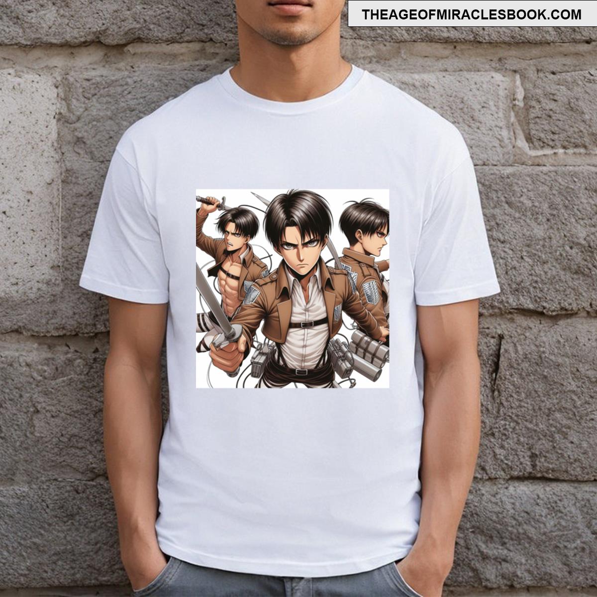 Eren The Titan\'s Fury Dynamic Attack Fan Art T-shirt