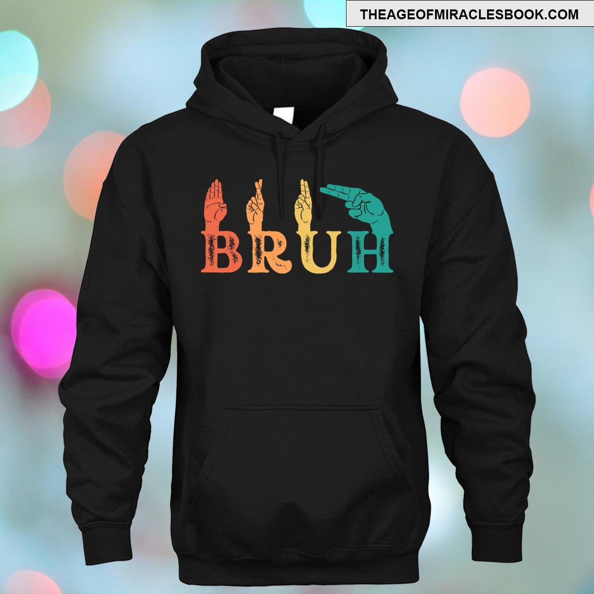 Funny Asl Bruh American Sign Language Men T-shirt