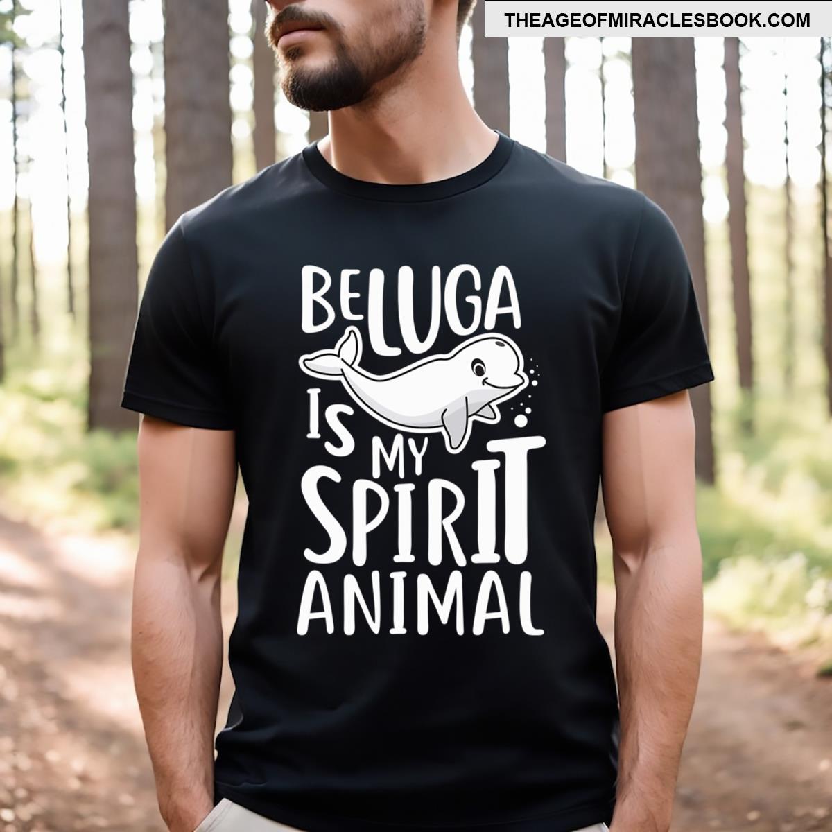Beluga Beluga Whale Is My Spirit Animal Gift For Kids T-shirt