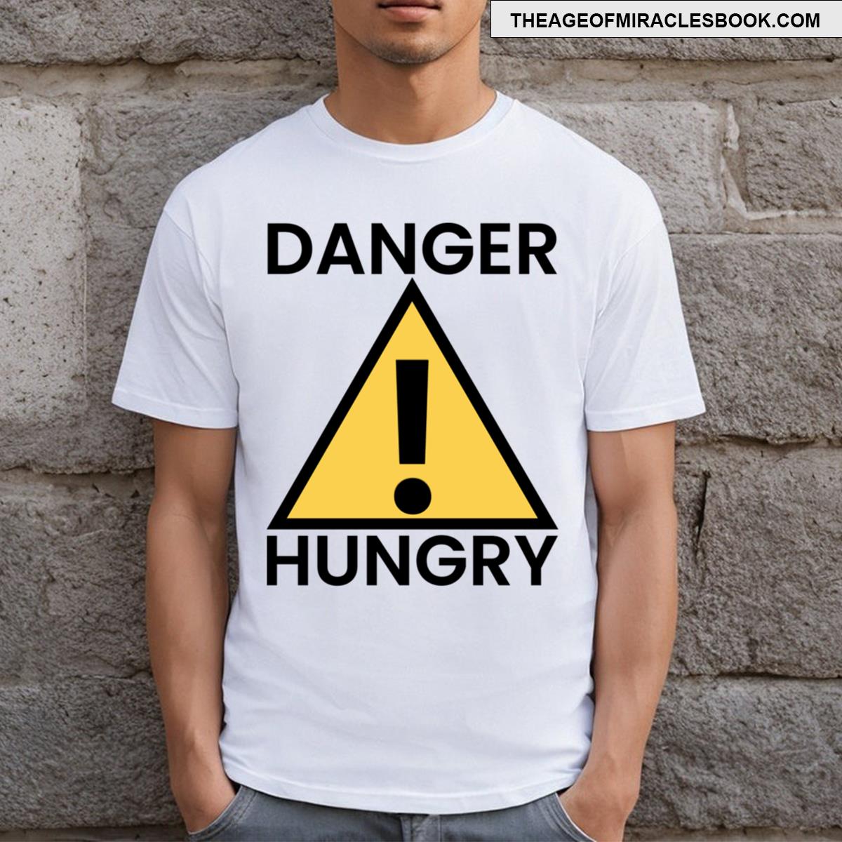 Funny Danger Road Sign Design T-shirt