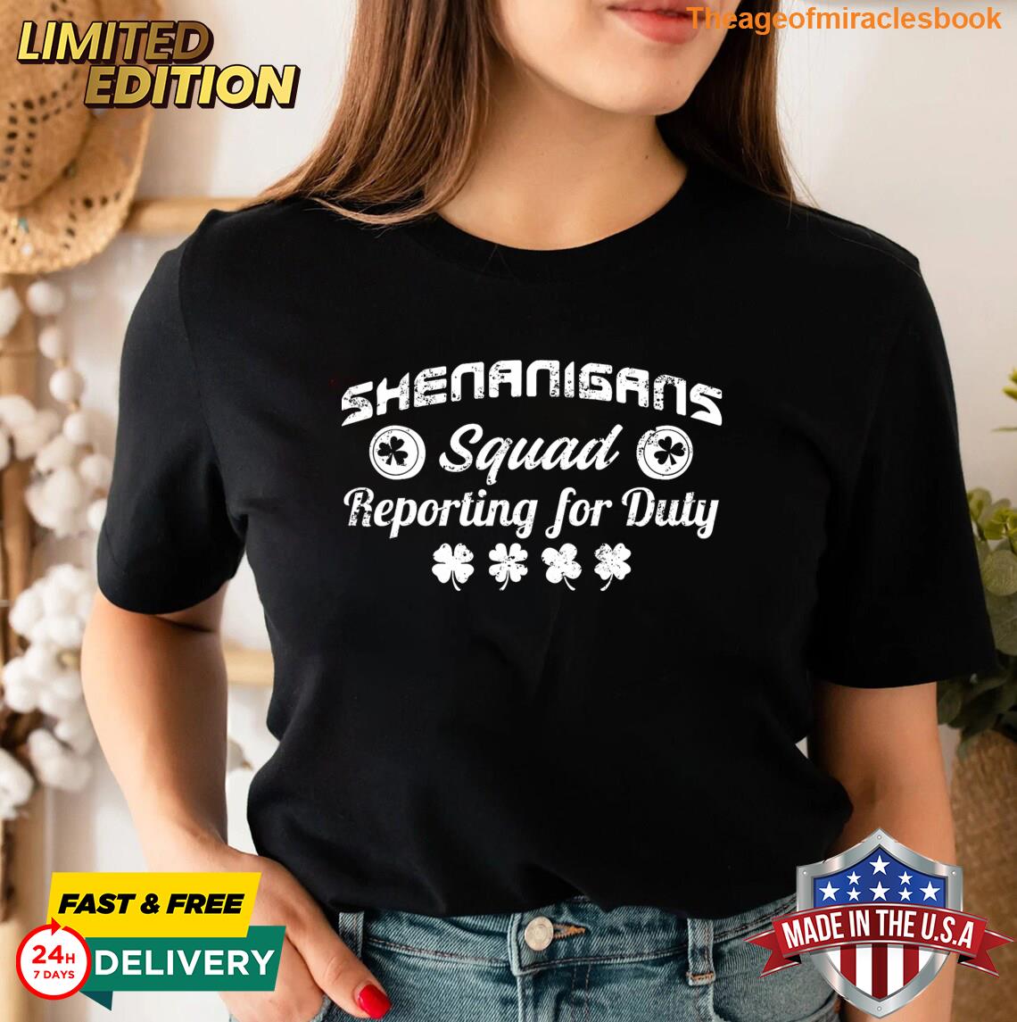 Shenanigans Squad St Patrick\'s Day Matching Vintage T-shirt