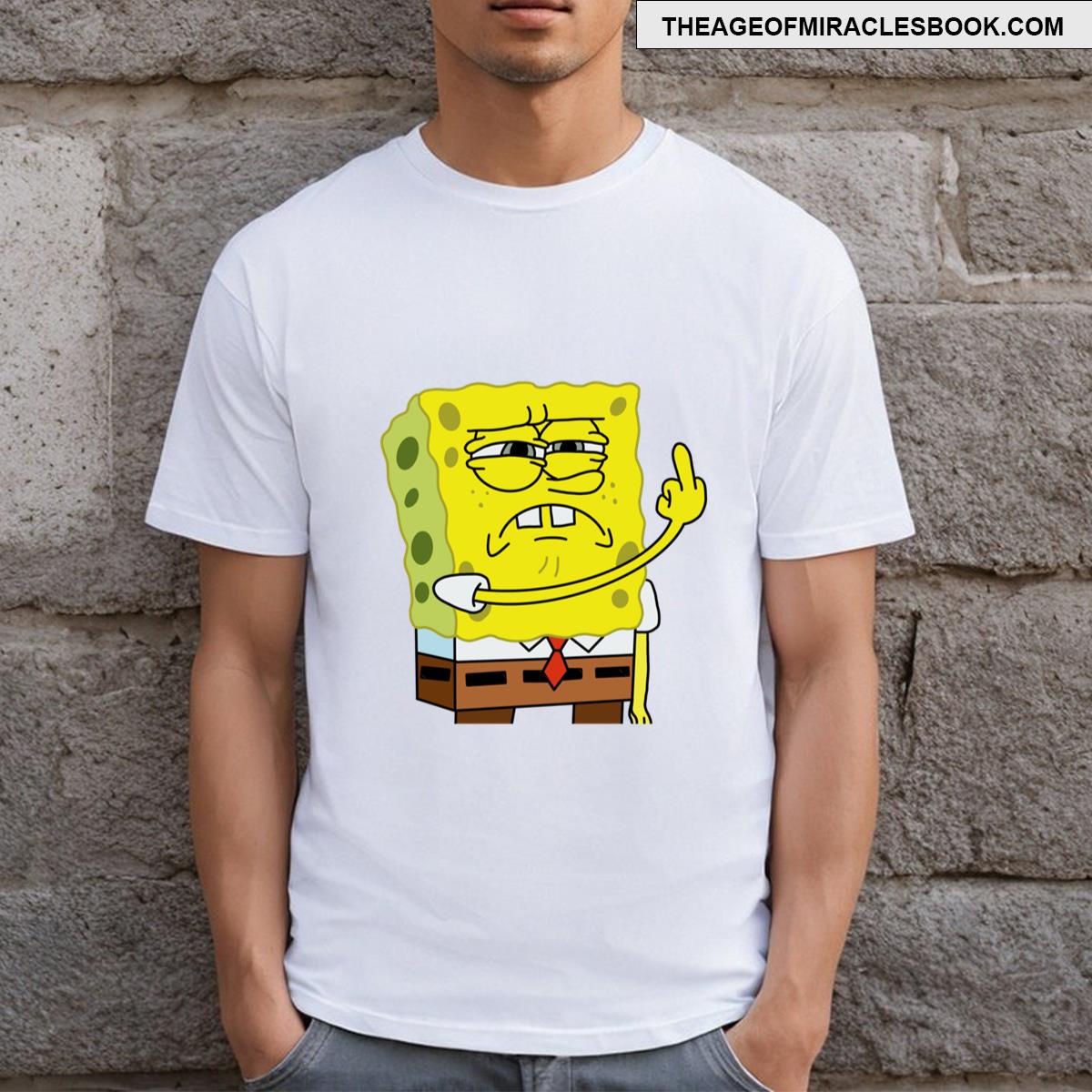 Spongebob Meme Middle Finger T-shirt