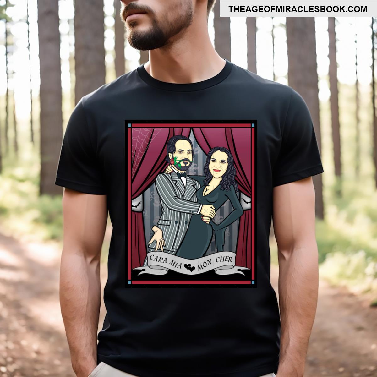 Romantic Couple Art Christine R By Moody Characters T-shirt